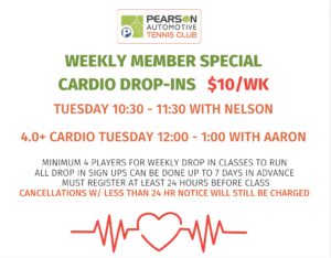 Club Calendar - Pearson Automotive Tennis Club